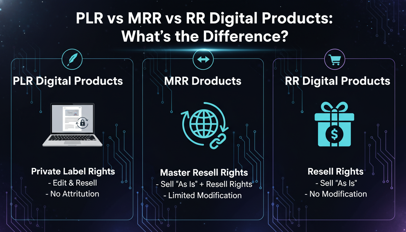 PLR vs MRR vs RR Digital Products: Differences, Pros, and Best Use ...