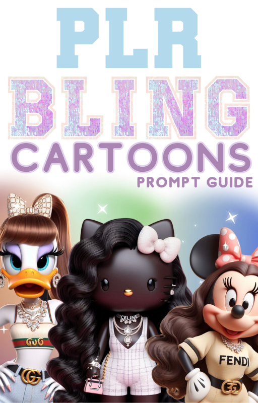 Bling Cartoon Prompt Guide PLR – Resell Ready